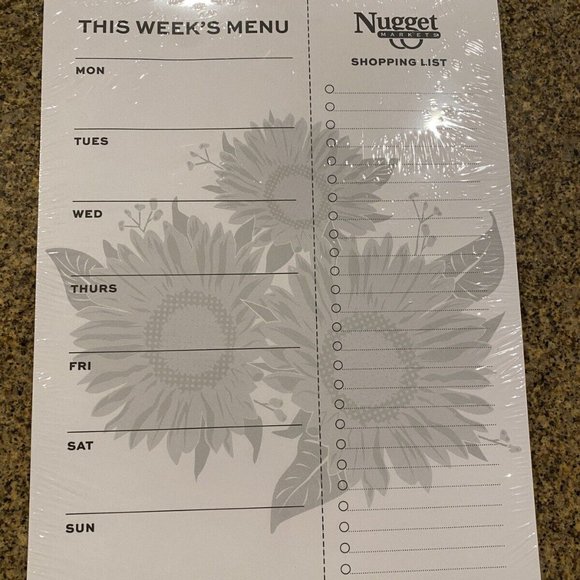 Design | Nugget Weekly Meal Planner Pad With Magnet For Fridge Shopping ...
